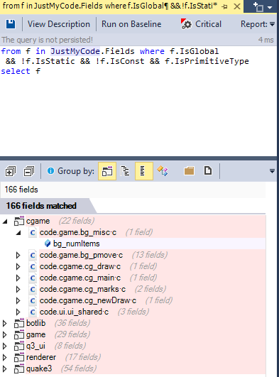 Comparing Quake3 Original and Kenny Edition Codebases - CppDepend: