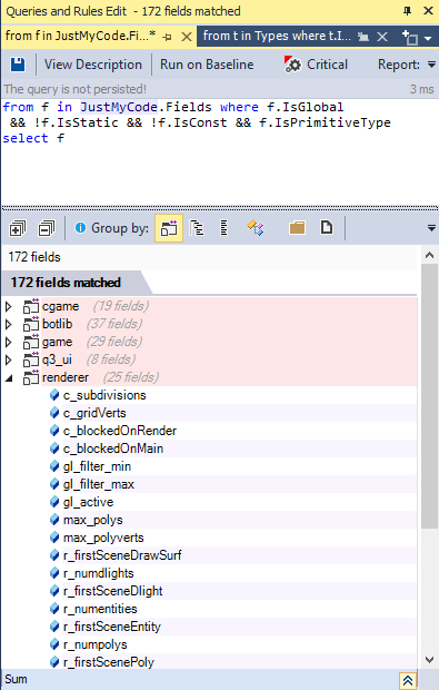 Comparing Quake3 Original and Kenny Edition Codebases - CppDepend: