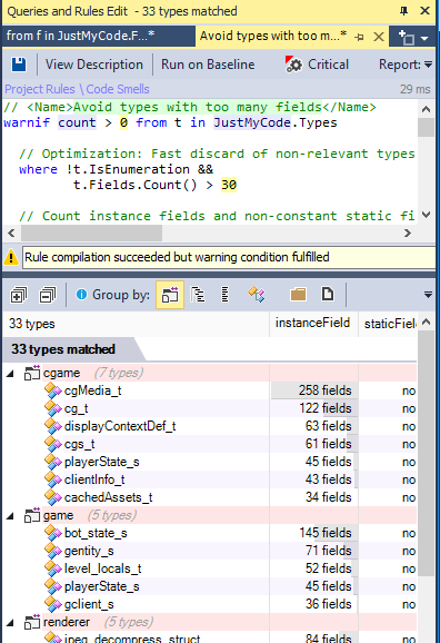 Comparing Quake3 Original and Kenny Edition Codebases - CppDepend: