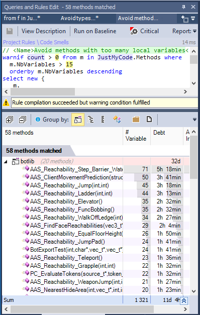 Comparing Quake3 Original and Kenny Edition Codebases - CppDepend: